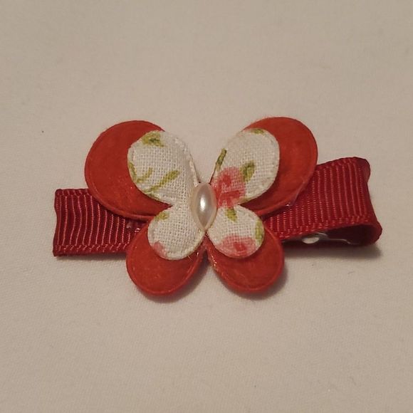 Yogi & Cecil's Boutique | Accessories | New Red Butterfly Hair Clippy ...